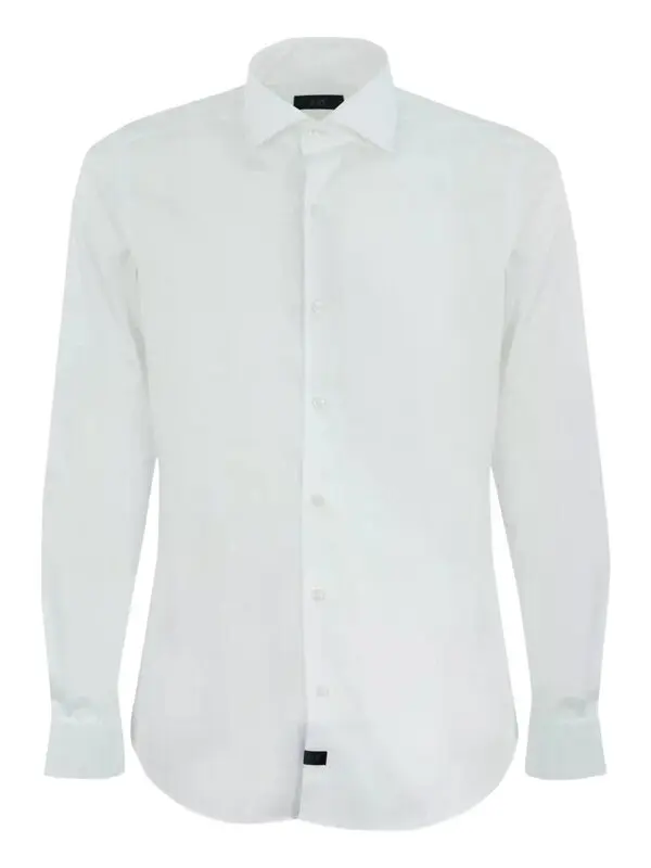 FAY Long-sleeve Point-collar Shirt - White