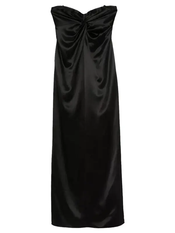 Retrofete Strapless Twisted Dress - Black
