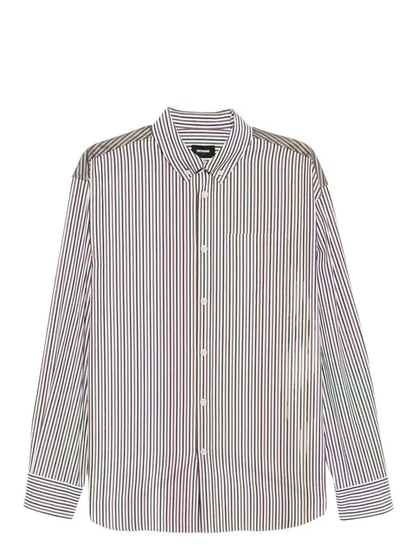 We11Done Striped Button-down Shirt - White