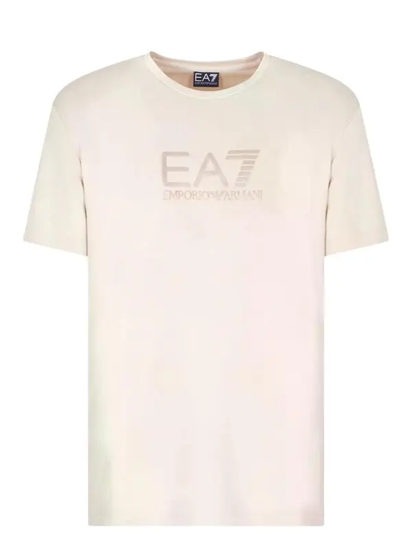 Emporio Armani Logo-embroidered T-shirt - U1086 Beige
