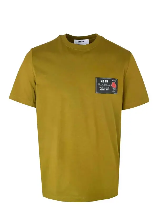 MSGM Patch T-shirt - Yellow