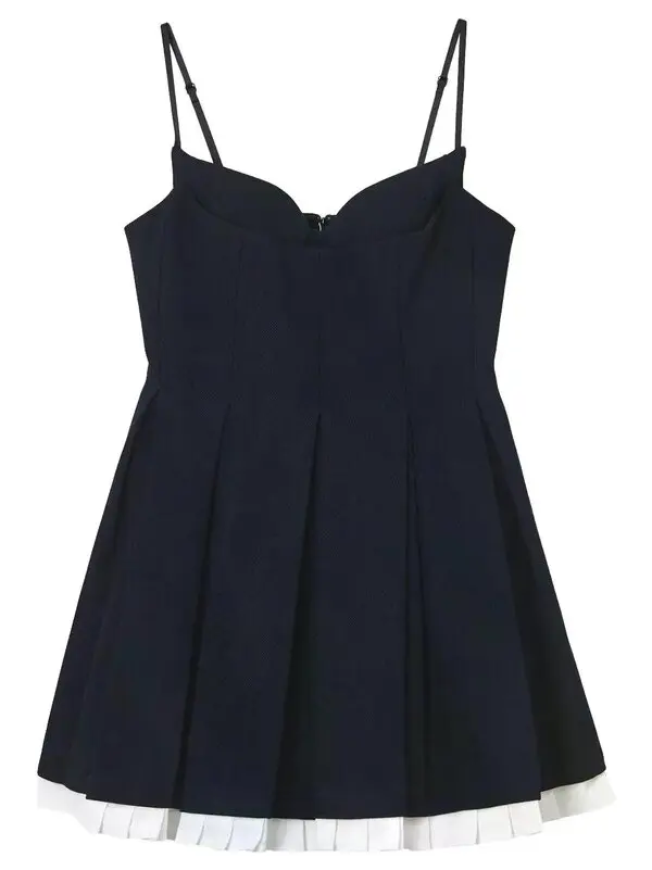 SHUSHU/TONG Pleated Mini Dress - Blue