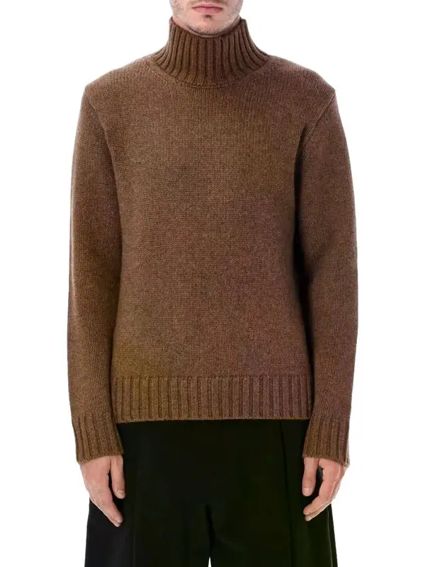 Studio Nicholson Ribbed Roll-neck Knitwear - Brown
