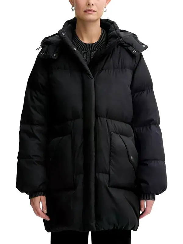 LEVI'S Quilted Hooded Coat - Black