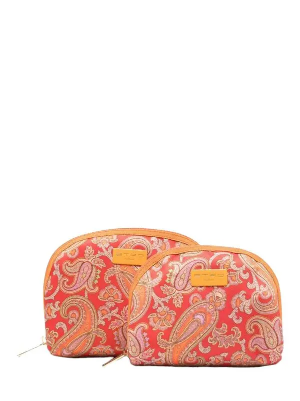 Etro Paisley-print Zip-up Wash Bag - Red