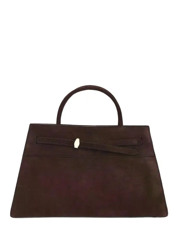 Veronica Beard Large Suede Satchel - Brown