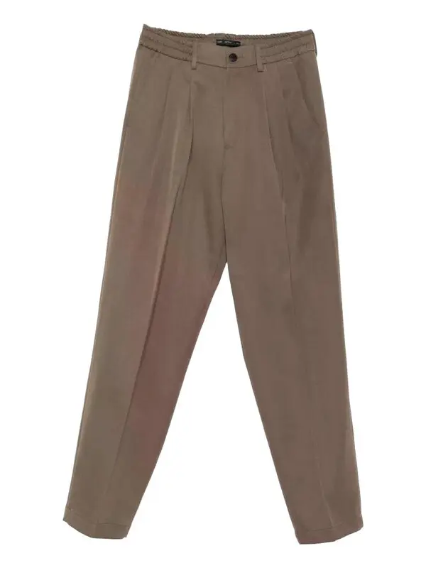 LOW BRAND Pleated Trousers - Brown