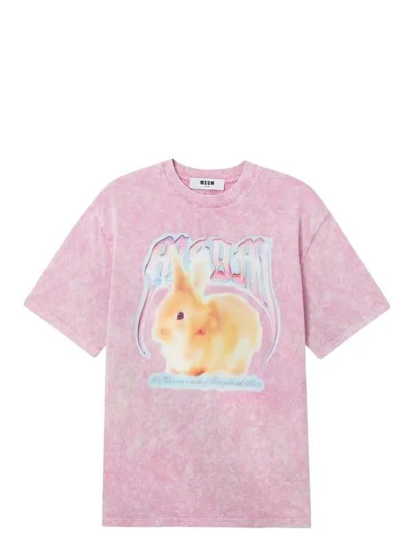 MSGM Graphic T-shirt - Pink
