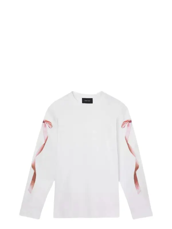 Simone Rocha Ribbon Detail Long-sleeve Sweatshirt - White