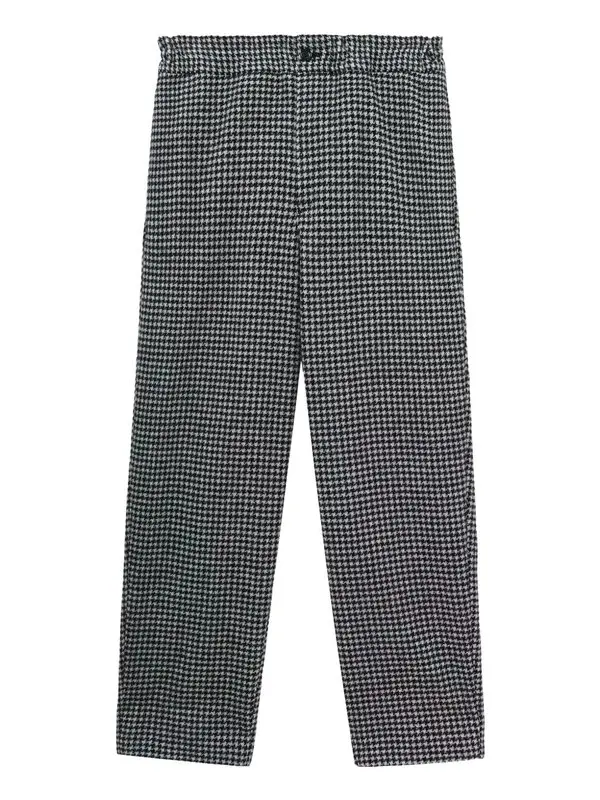 BLACK COMME DES GARÇONS Houndstooth-pattern Trousers - Black
