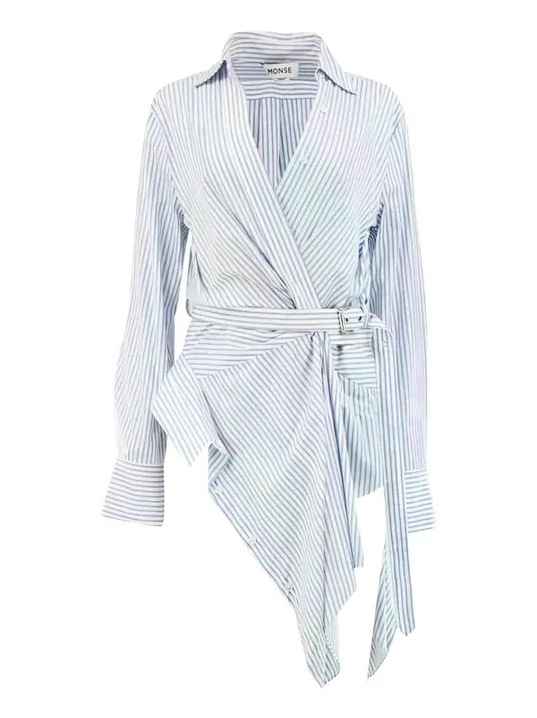 Monse Draped Belted Shirt - White