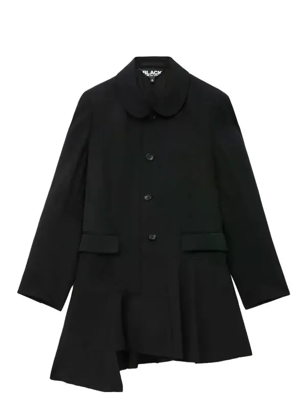 BLACK COMME DES GARÇONS Peplum Hem Coat - Black