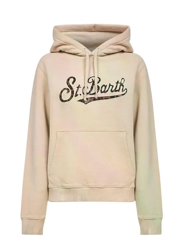 MC2 SAINT BARTH Drawstring Kangaroo-pocket Hoodie - Neutrals