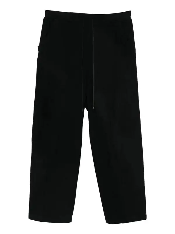 THE VIRIDI-ANNE Wool Tapered Trousers - Black