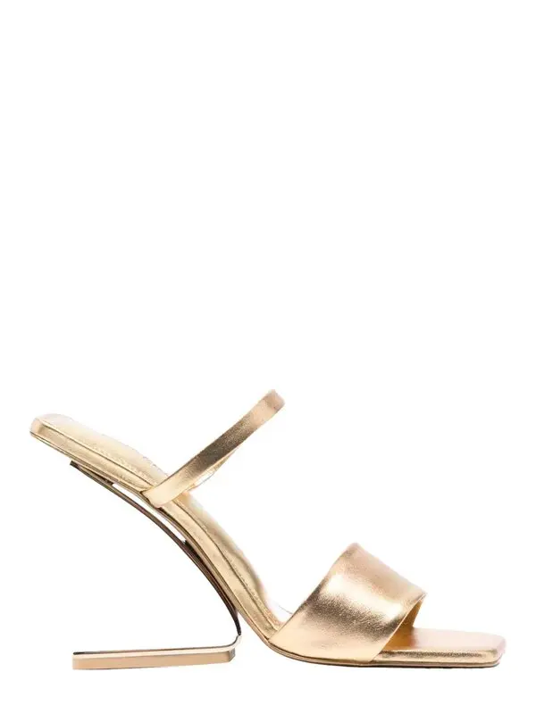 Cult Gaia 80mm Leather Heeled Sandals - Gold