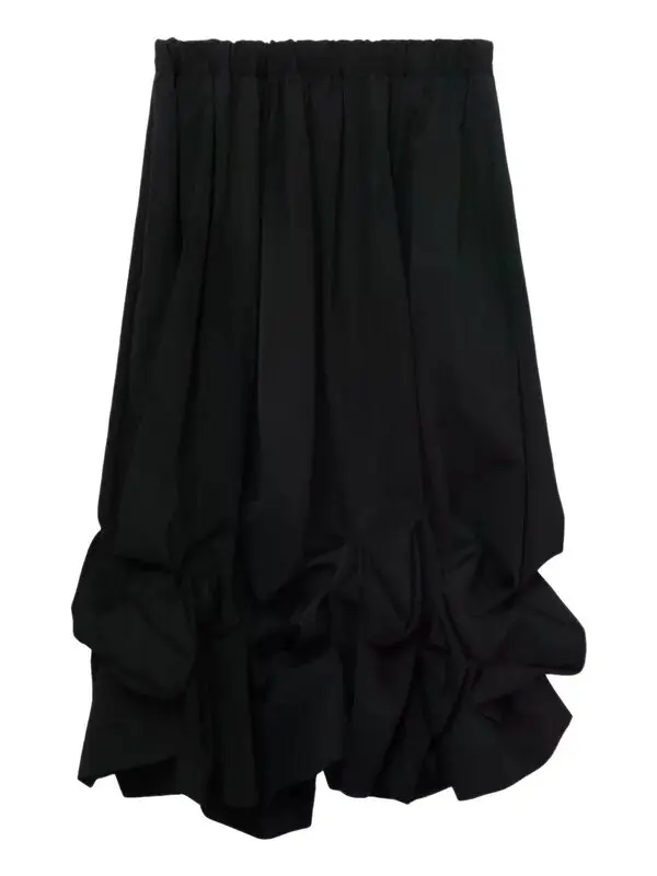 Comme Des Garçons Ruffled Midi Skirt - Black