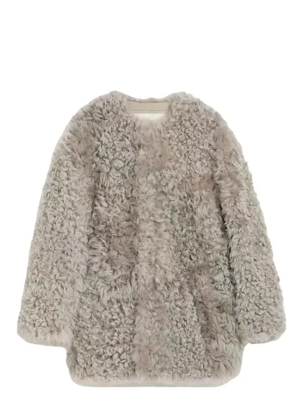 Ami Shearling Coat - Grey