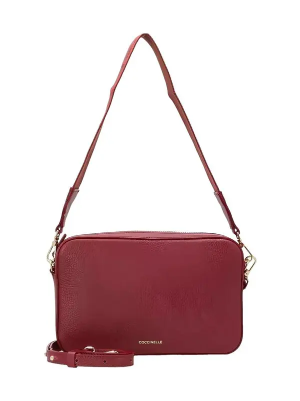 COCCINELLE Textured Strap Shoulder Bag - Red