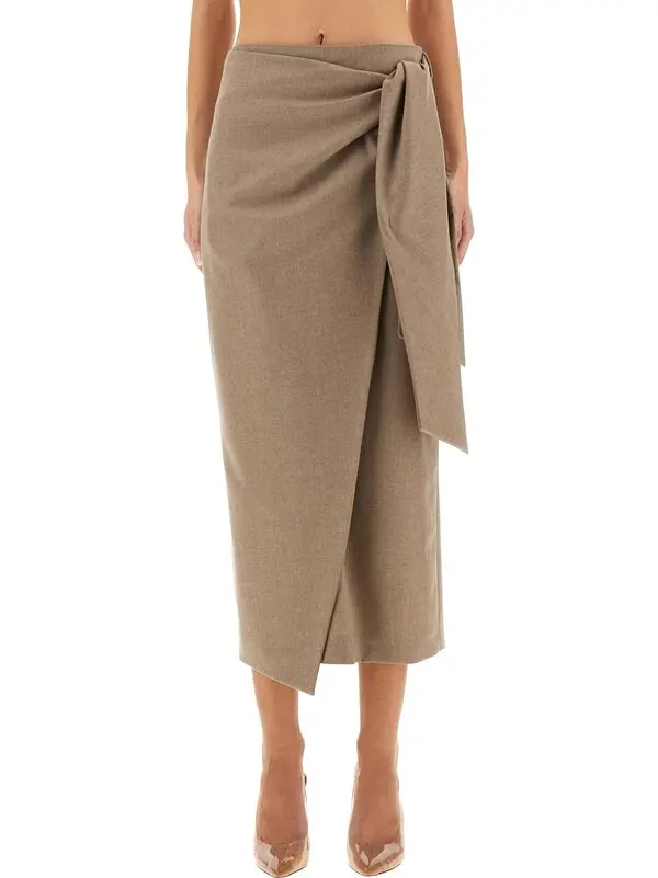 Max Mara Bingo Wrap Skirt - Beige