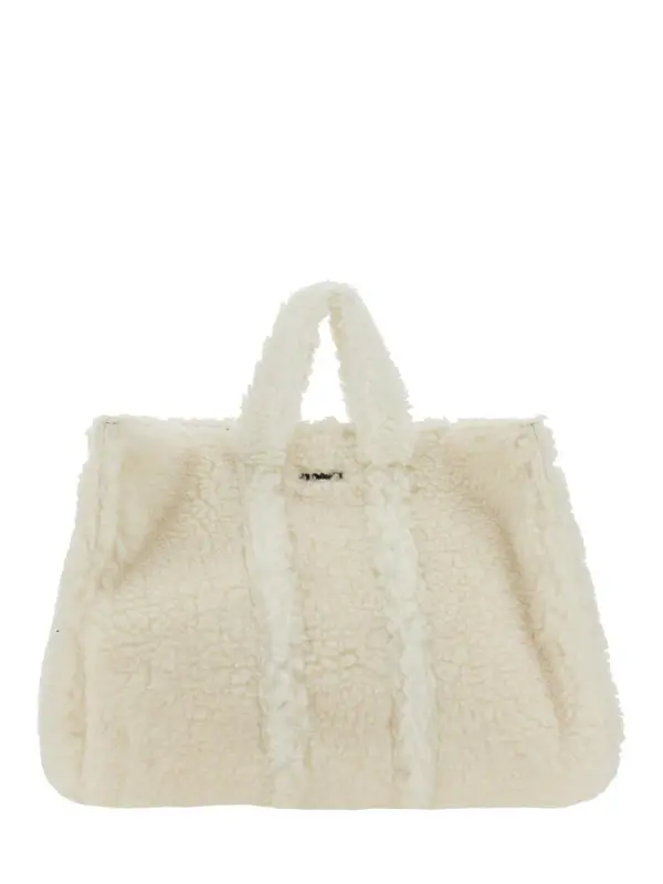 Sunnei Teddy Fleece Bag - White