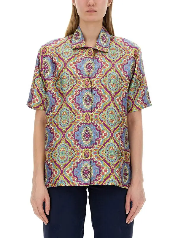 Etro Printed Silk Shirt - Multicolour