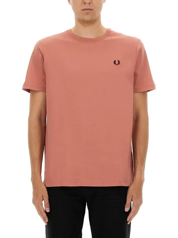 Fred Perry Cotton T-shirt - Pink