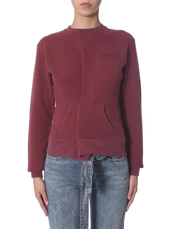 BEN TAVERNITI UNRAVEL PROJECT Crew Neck Sweatshirt - Bordeaux