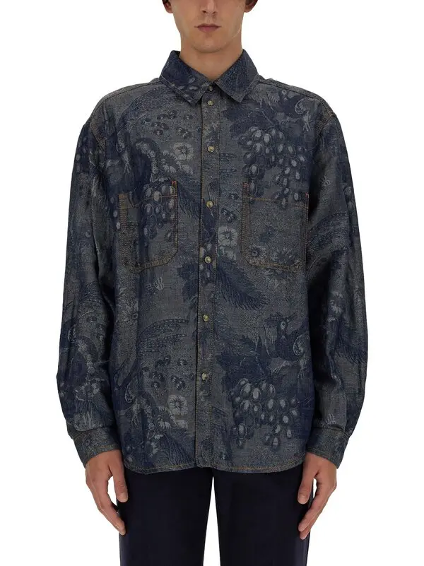 Etro Paisley Pattern Shirt - Denim