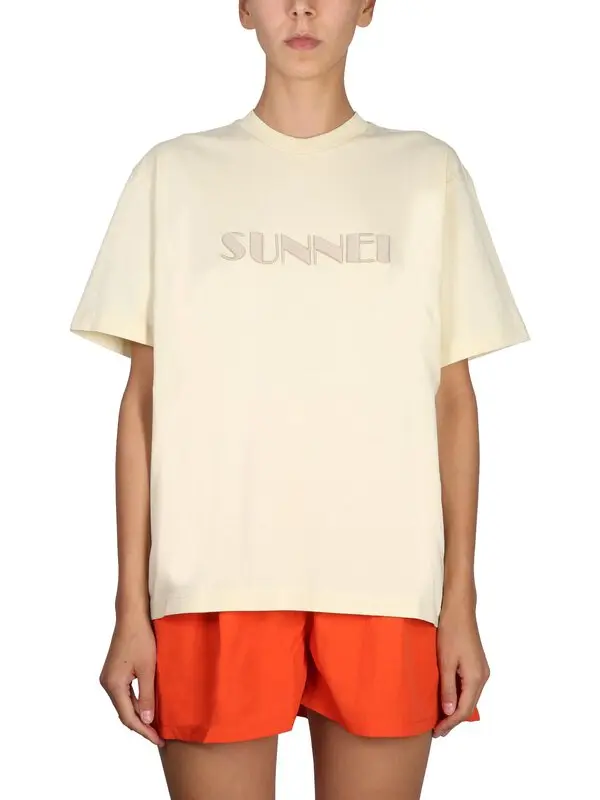 Sunnei Crewneck T-shirt - Beige