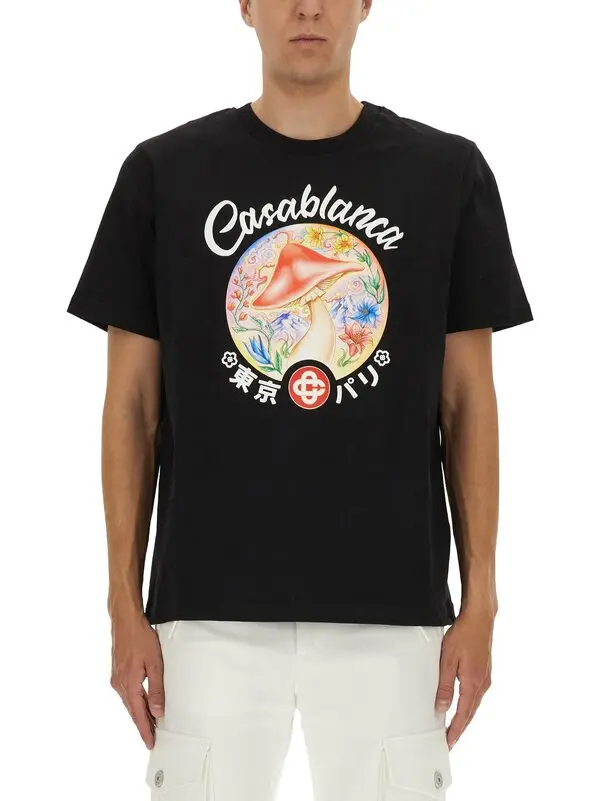 Casablanca T-shirt With Print - Multicolour