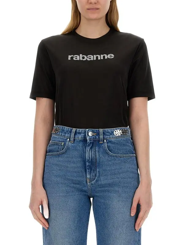 Rabanne Logo T-shirt - Black