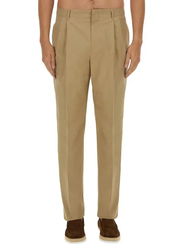LARDINI Regular Fit Trousers - Beige