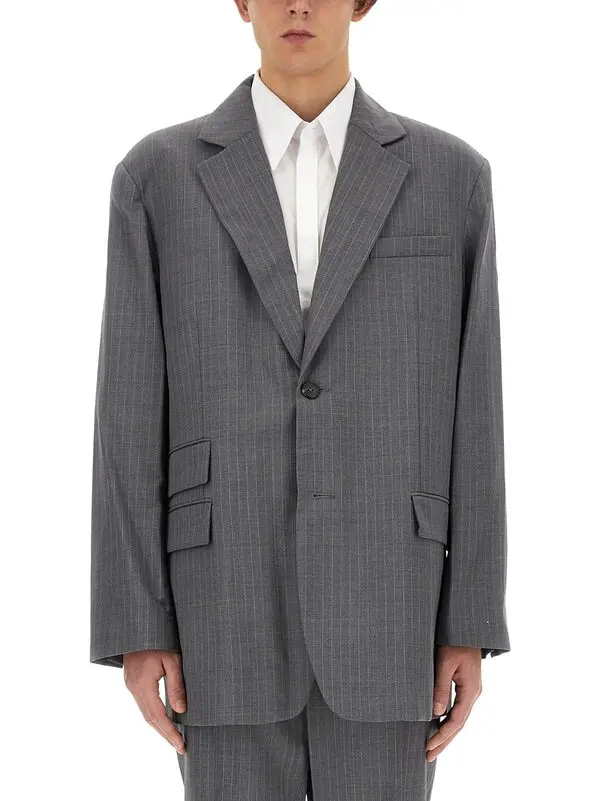 Helmut Lang Tailored Wool Jacket - Grey