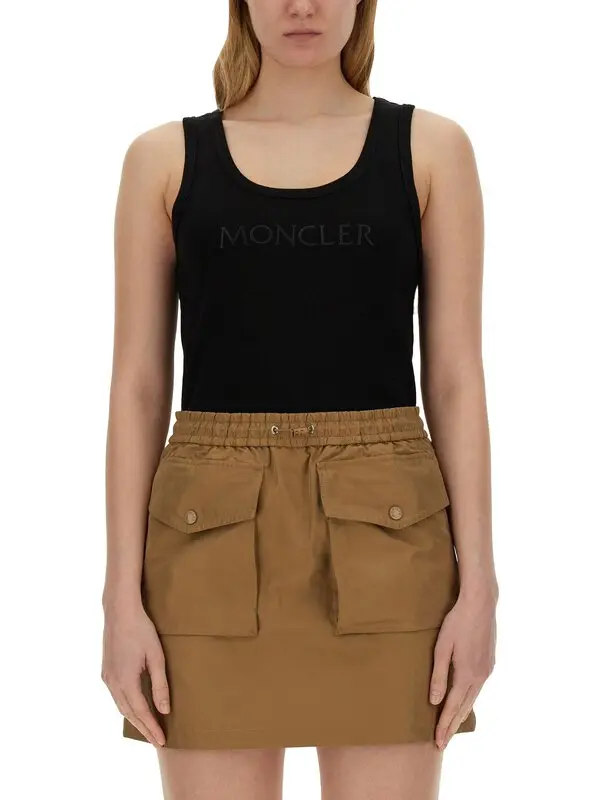 Moncler Tops With Logo - Black