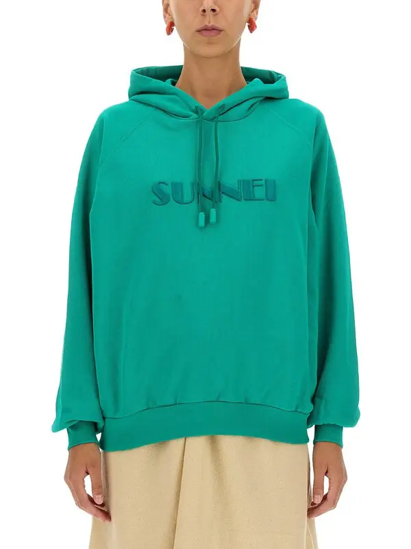 Sunnei Logo Sweatshirt - Green