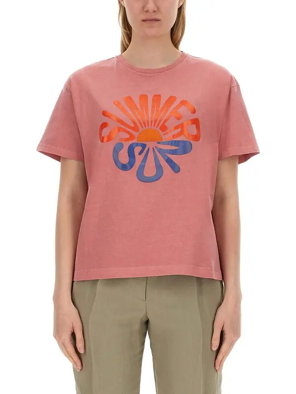 Paul Smith Summer Sun Print T-shirt - Pink