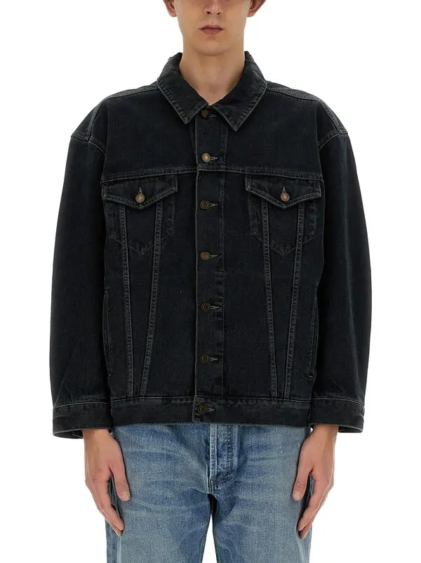 Saint Laurent Oversized Denim Jacket - Blue