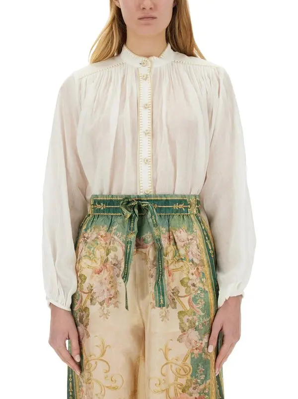 Zimmermann Junie Billow Shirt - Ivory
