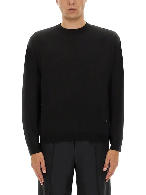 Moschino Wool And Silk Pullover - Black