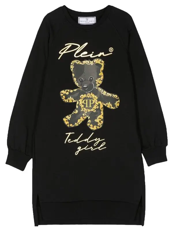 Philipp Plein Long Sleeve Dress - Black