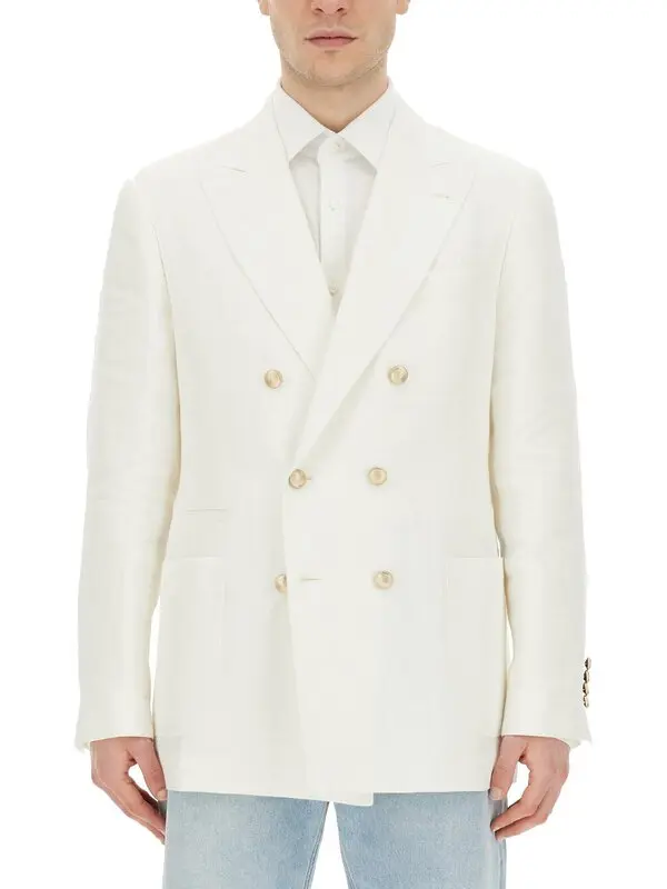 Brunello Cucinelli Double-breasted Jacket - White