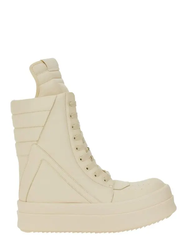 Rick Owens Concordians Leather Sneakers - Beige