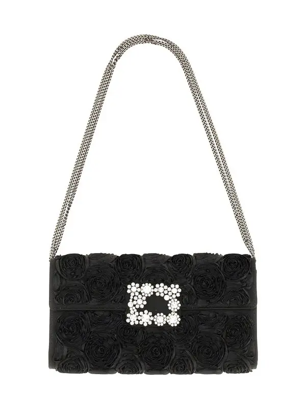 ROGER VIVIER Efflorescence Clutch - Black