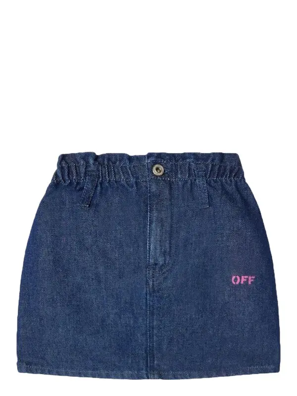 Off-White Off Print Denim Skirt - Blue
