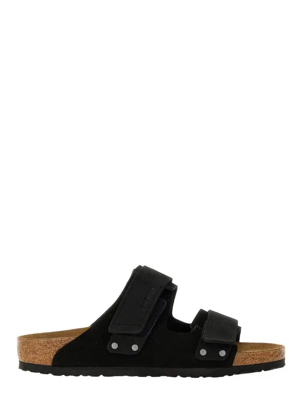 BIRKENSTOCK Uji Leather Sandals - Black