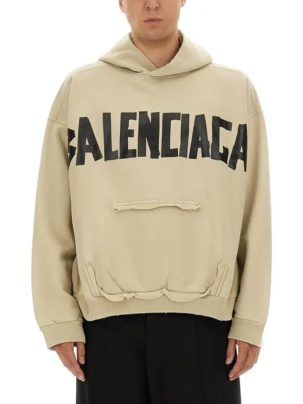 Balenciaga Tape Type Sweatshirt - Beige
