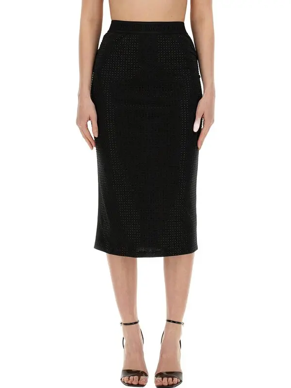 Versace Crystal Skirt - Black