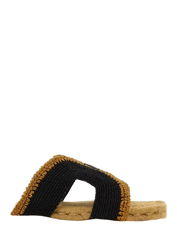 CastaÑer Rayon And Jute Sandal - Black