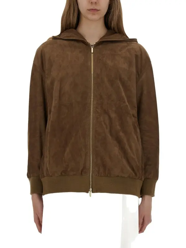 Max Mara Zeno Leather Jacket - Brown