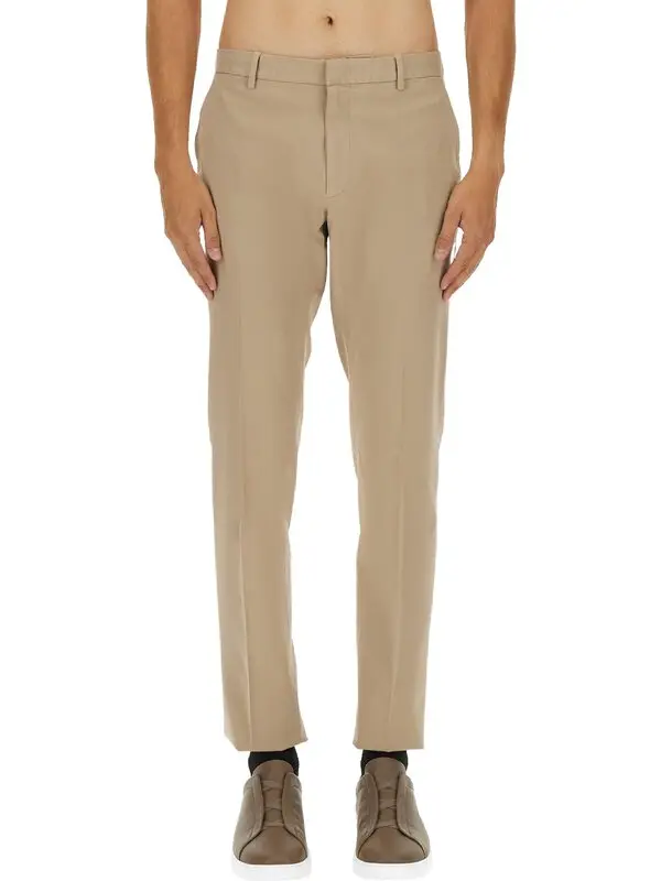 Zegna Premium Cotton Trousers - Beige